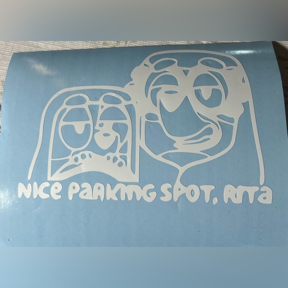 Other | Nice Parking Spot Rita Bluey Car Decal | Poshmark